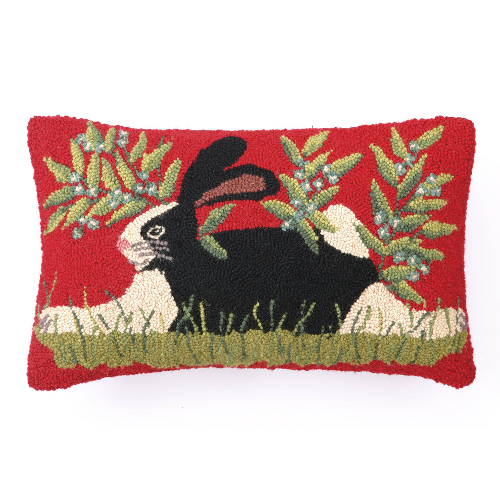 Bunny on Red Hook Pillow - Lisa Hilliker – Youre Invited Too/ dba The ...