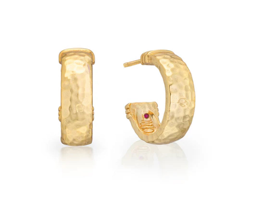 Cleo Classic Small Hoop Earrings- Gold – Youre Invited Too/ dba The ...