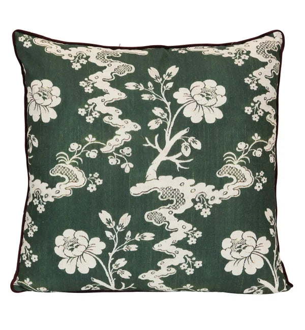 Down Filled Pillow Velvet Leopard with Bone/Blue Panel – Youre Invited ...